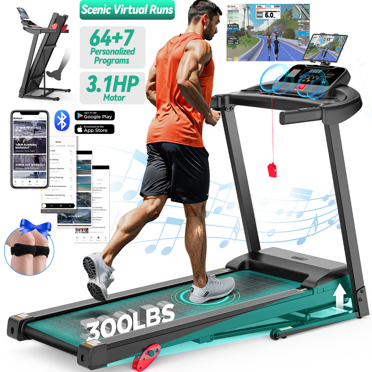 Famistar | Compact Walking Treadmill with Manual Incline – Space-Saving ...